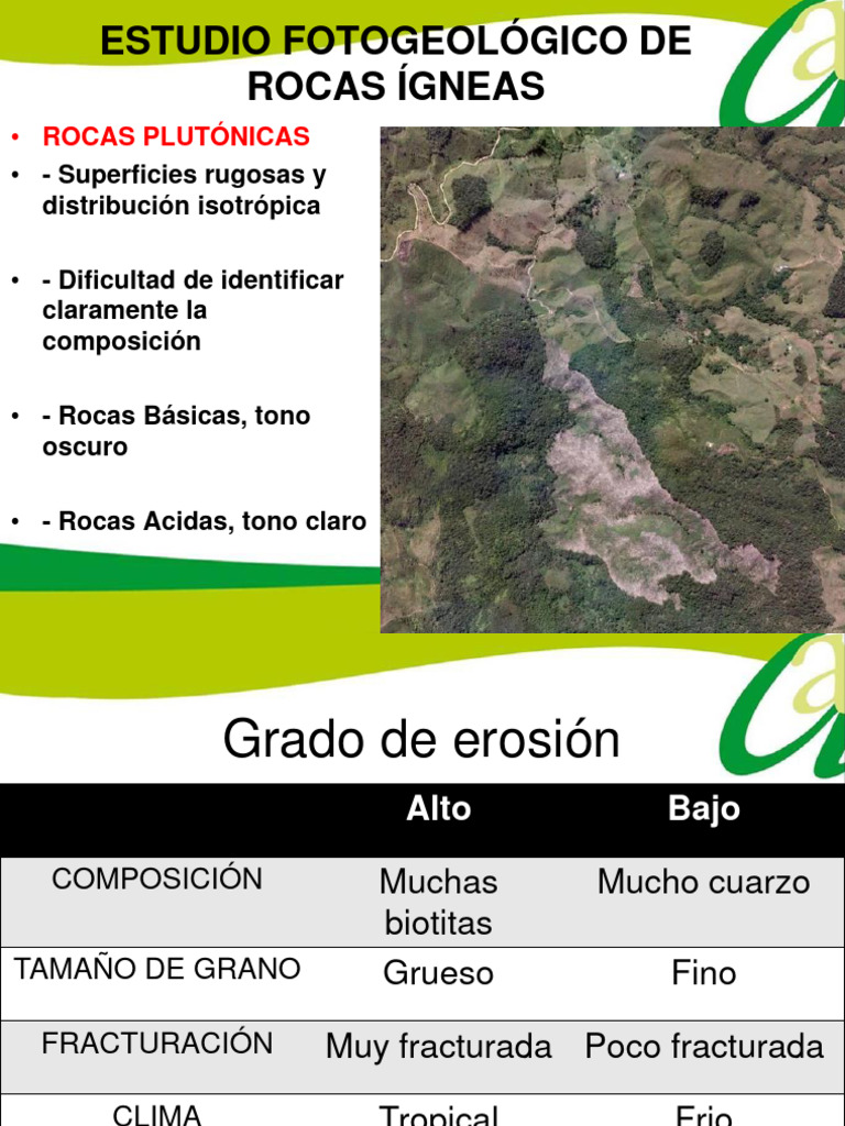 Clase 7 - Fotogeología - Rocas Igneas y Metamorficas - 1 | PDF | Roca ...