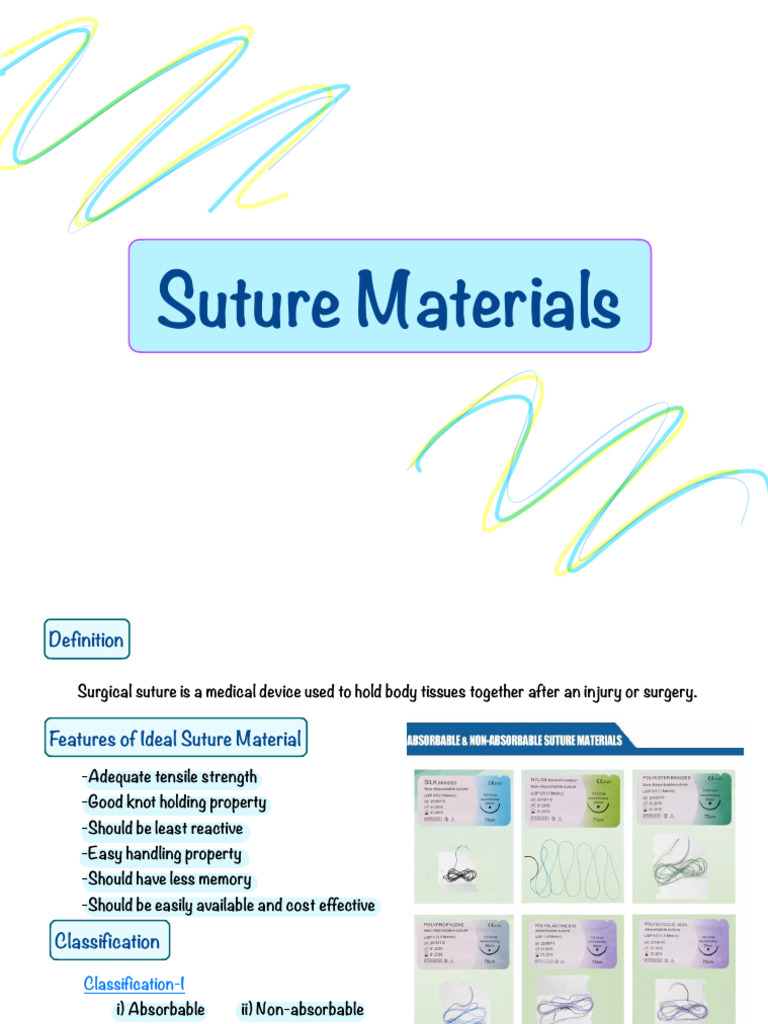 Suture Material | PDF | Surgical Suture | Surgery