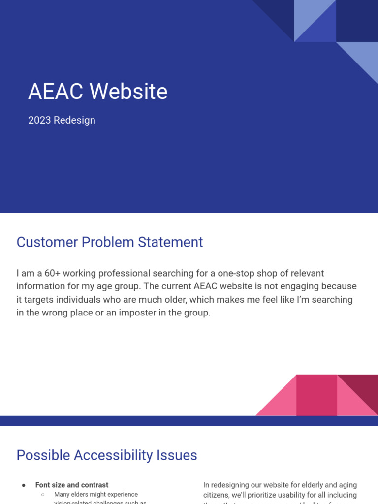 aeac website redesign | PDF