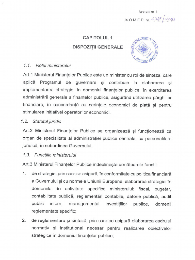 Capitolul 1 Dispozitiigenerale | PDF