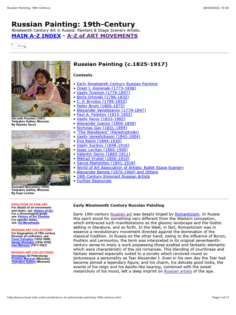 Russian Painting, 19th-Century | PDF