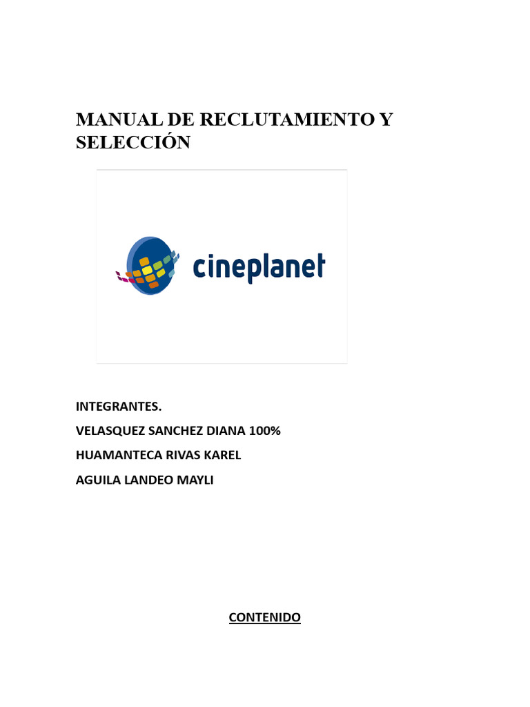Manual de Reclutamiento y Selección | PDF | Gestión de recursos humanos | Reclutamiento