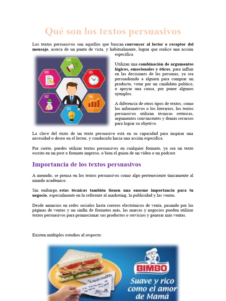 Qué Son Los Textos Persuasivos | PDF