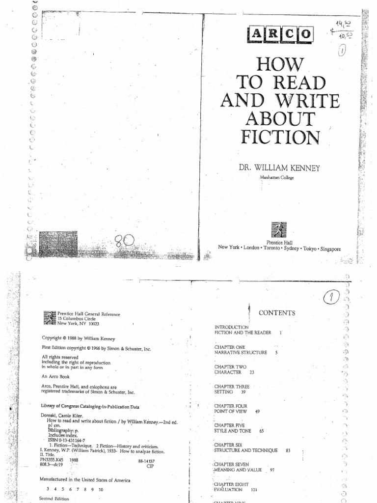 How To Read and Write About Fiction | PDF