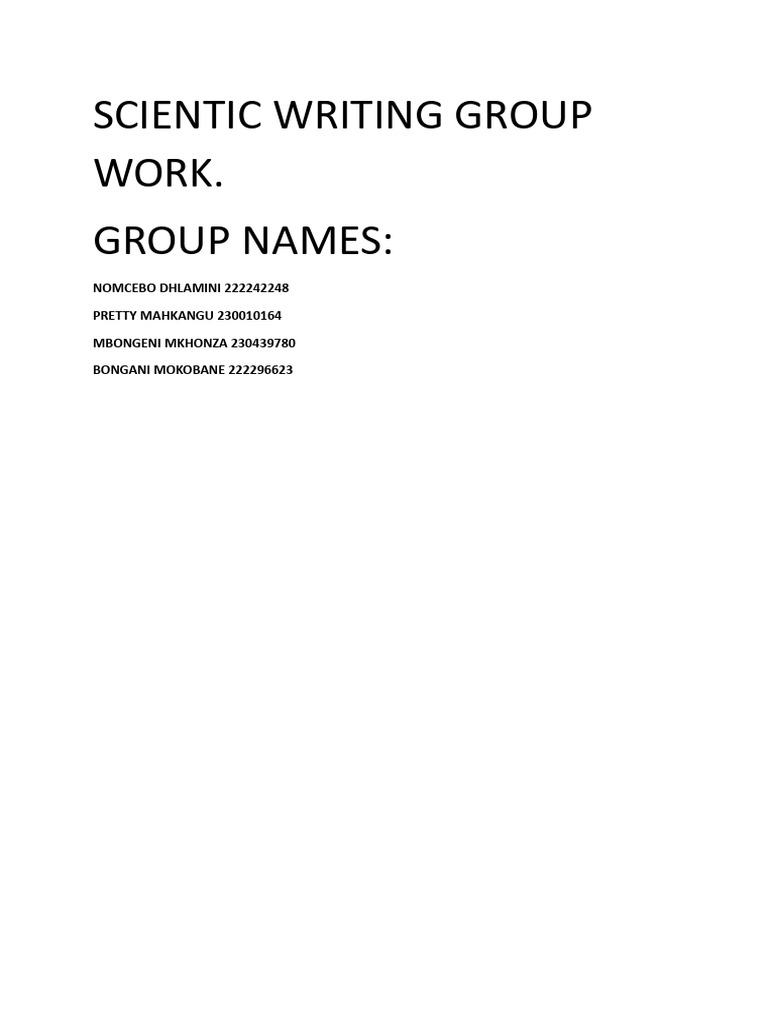 Scientific Writing | PDF