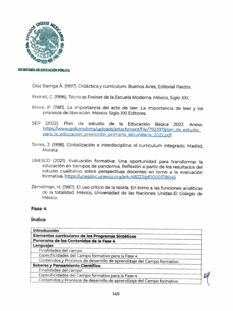 Actual Programa Sintético. Fase 4 | PDF