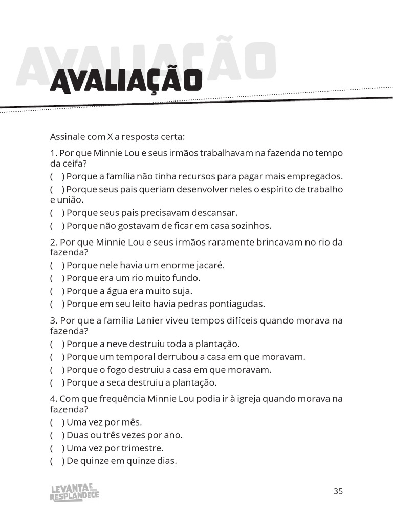 LEVANTA E RESPLANDECE - Prova | PDF