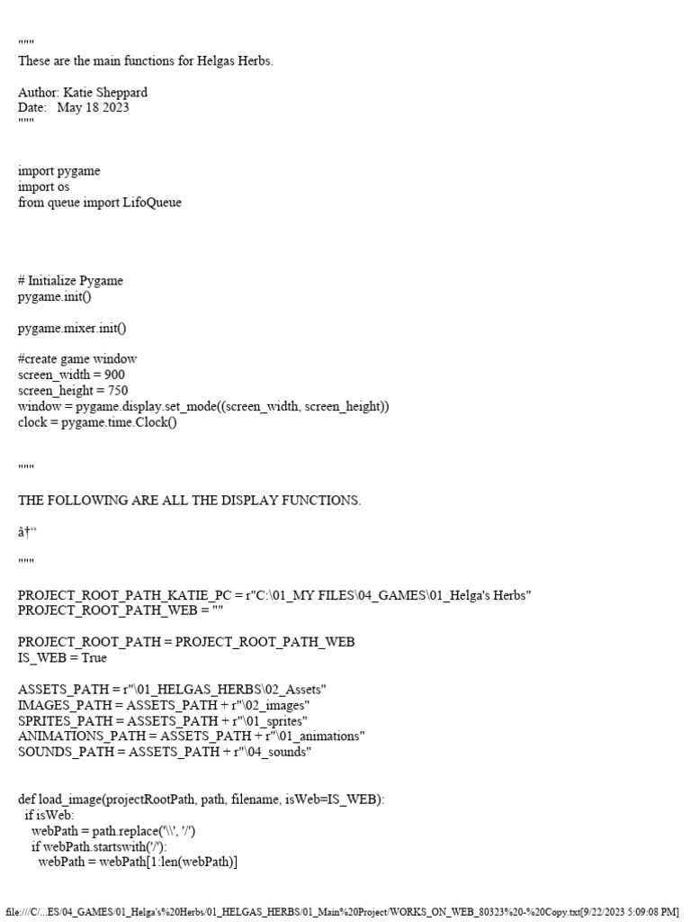 Helgas Herbs Python File | PDF | Computer Science | Utility Software Helgas Herbs Python File | PDF | Computer Science | Utility Software