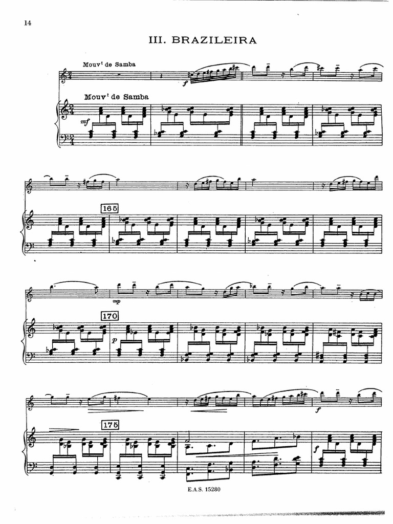 Milhaud Scaramouche For Saxophone and Piano 4 PDF Free | PDF