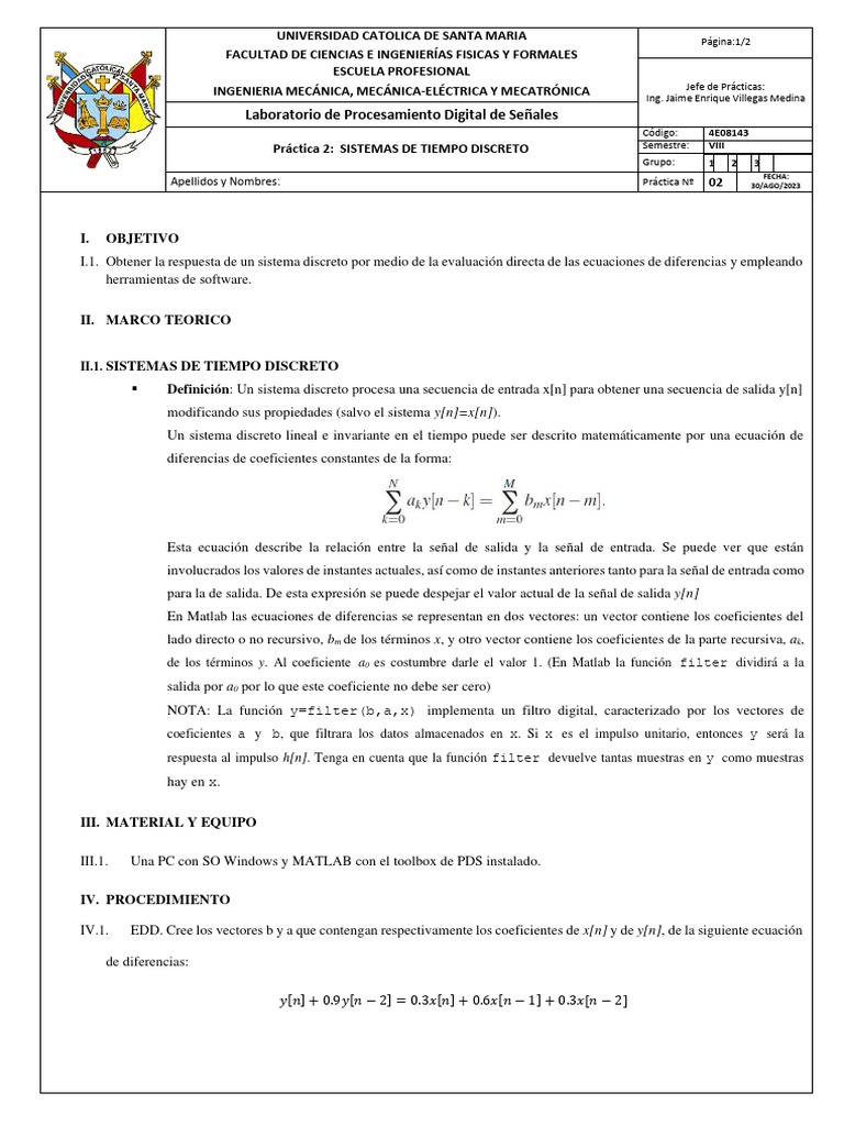 LAb2 - STD - v2023 - ParENDY | PDF | Ecuaciones | Matemáticas Aplicadas