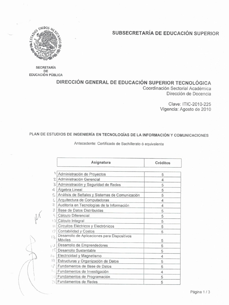 Plan Estudios Tics Pdf