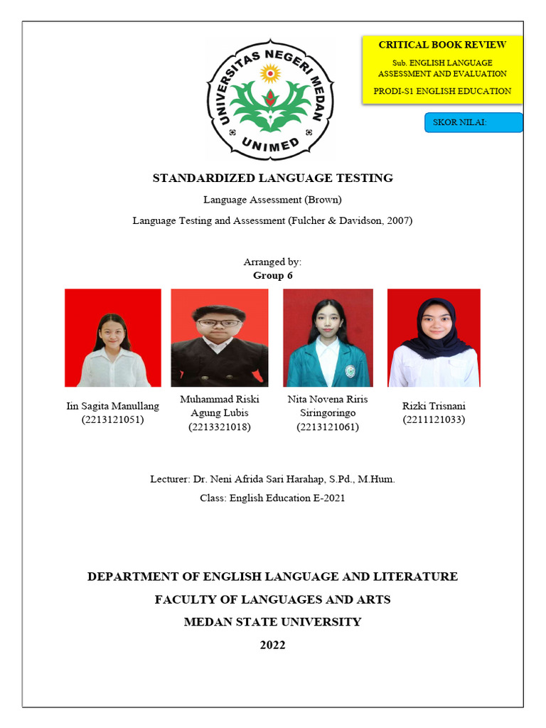 CBR Standardized Language Testing English Education | PDF ...