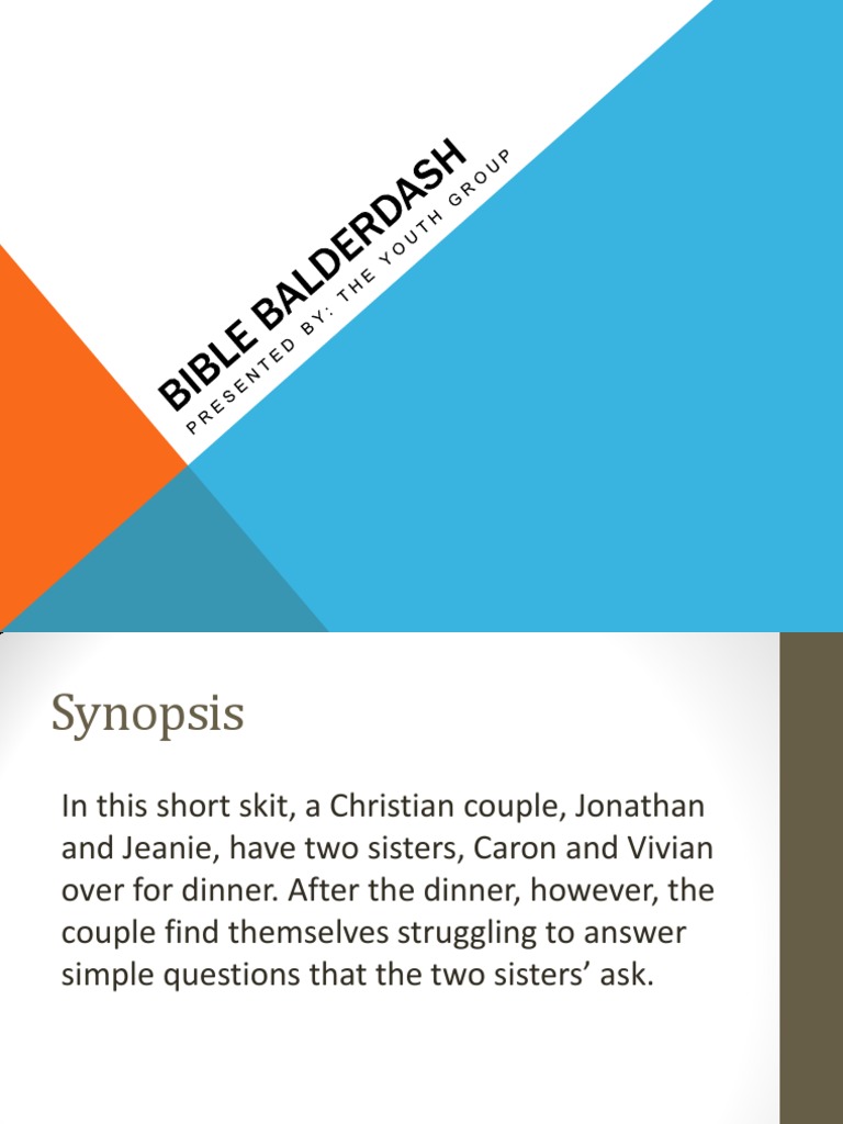 Bible Balderdash Skit for Youth Group | PDF | Ten Commandments | Samson