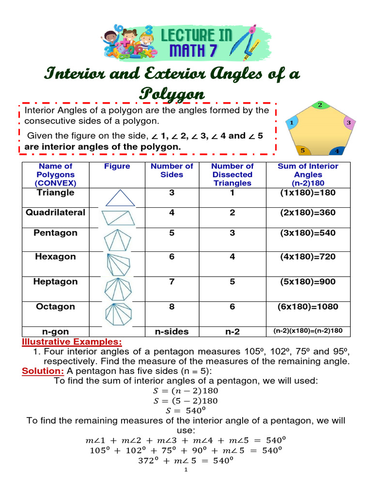 Matatag Interior and Exterior Angles | PDF