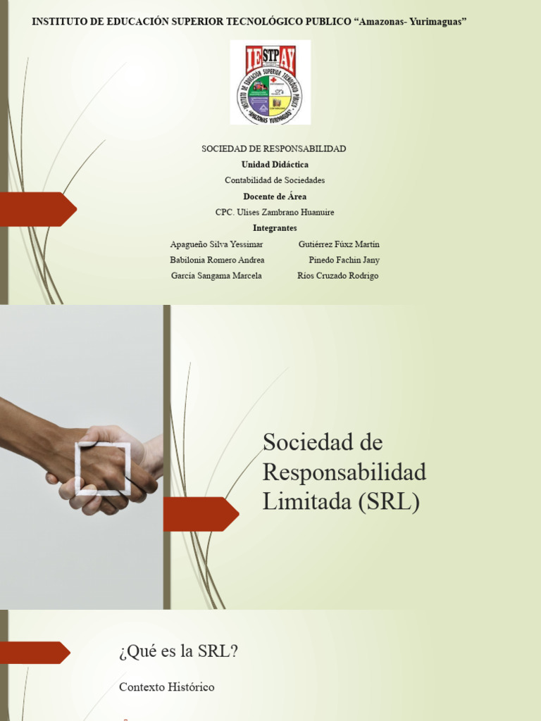 SRL PPT Contabilidad de Sociedades Presebtar Día 4 de Octubre | PDF