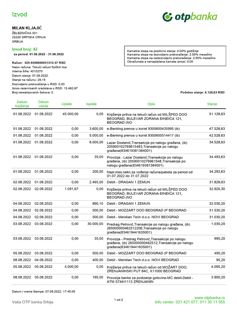 Izvod Broj: 42 | PDF