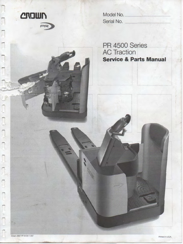 PR 4500 Series AC Traction: Service Parts Manual | PDF