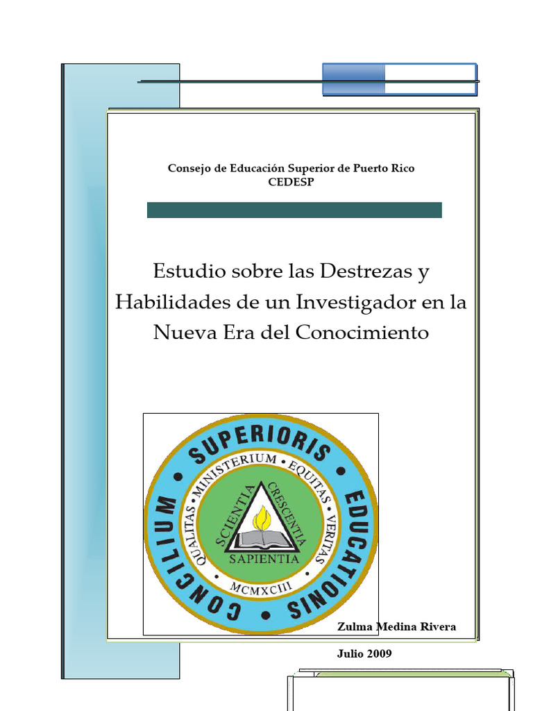 Destrezas y Habilidades de Un Investigador - Zulma Medina Rivera | PDF