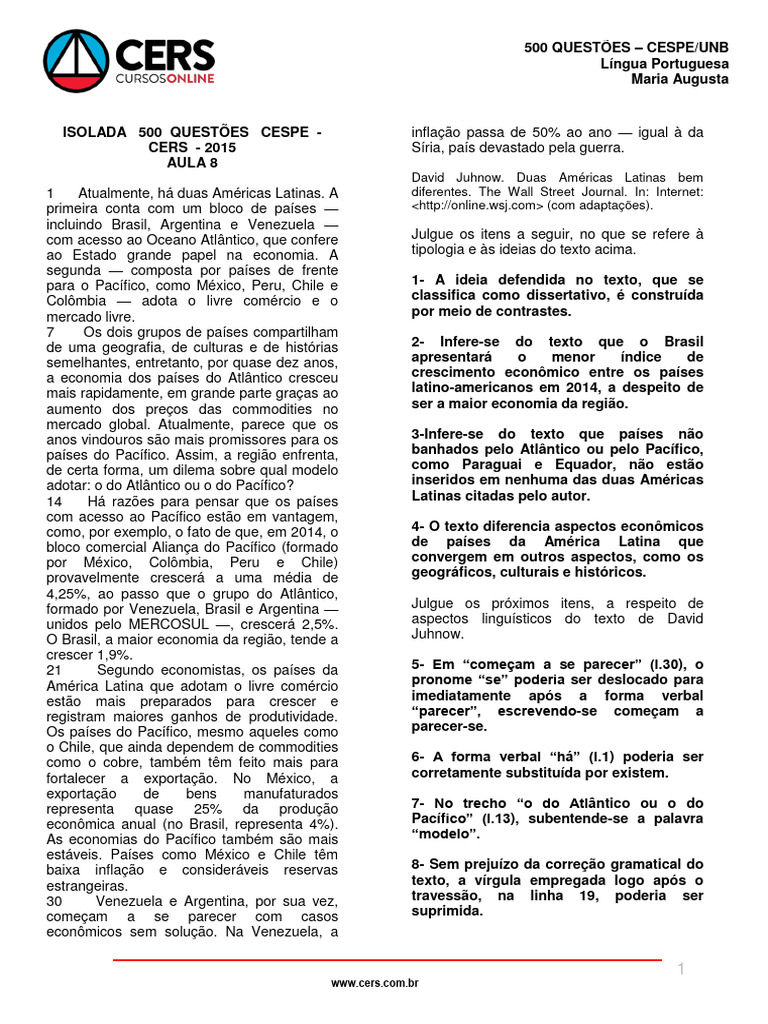 Lingua Port Aula 08 | PDF