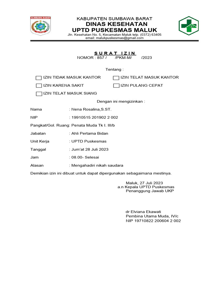 Surat Izin | PDF