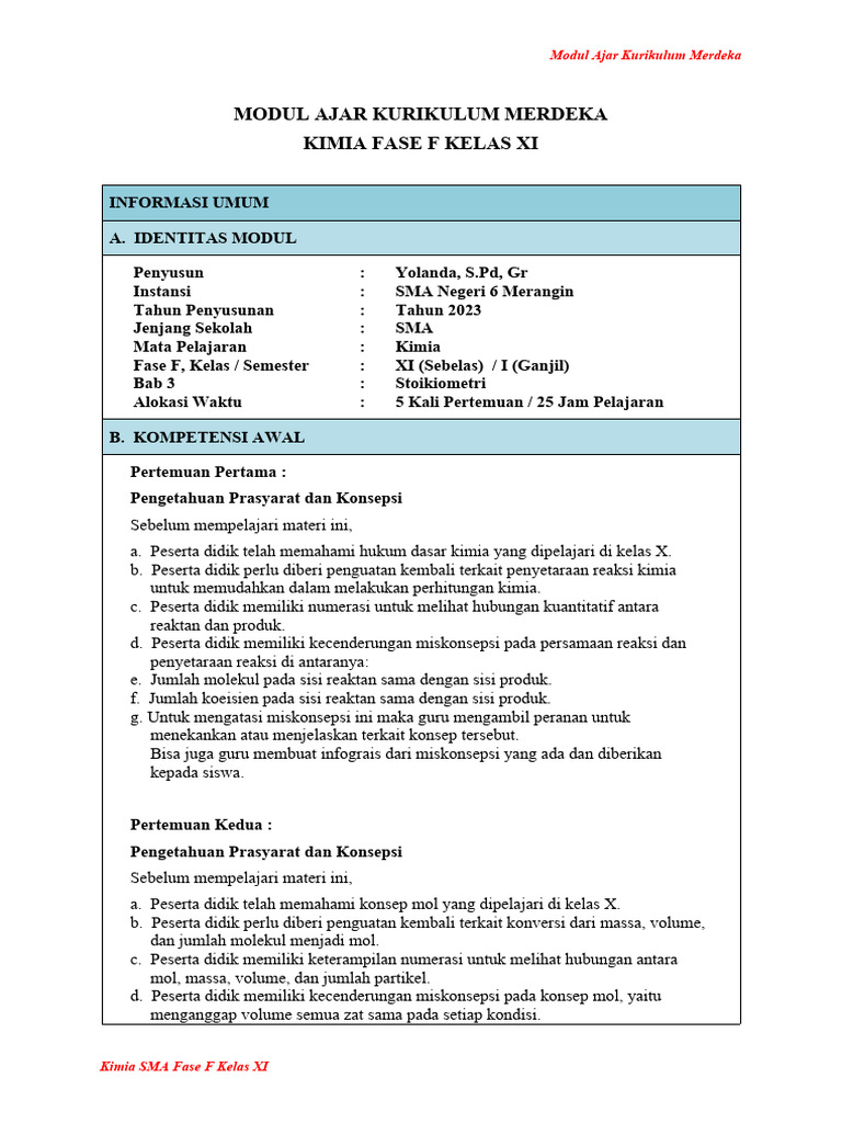 Modul Ajar BAB 3 | PDF