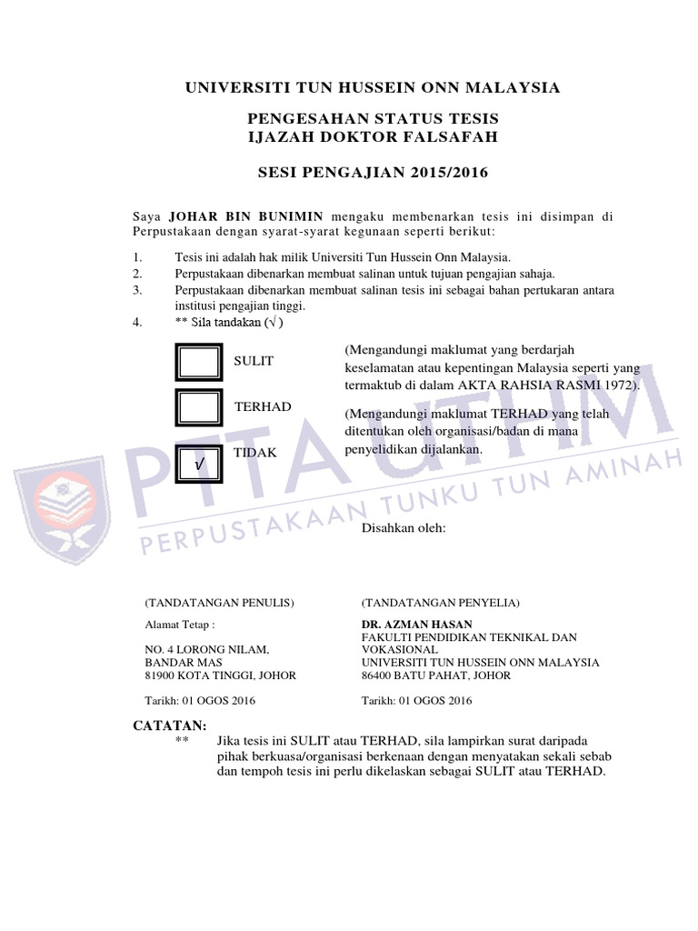Thesis Uthm | PDF