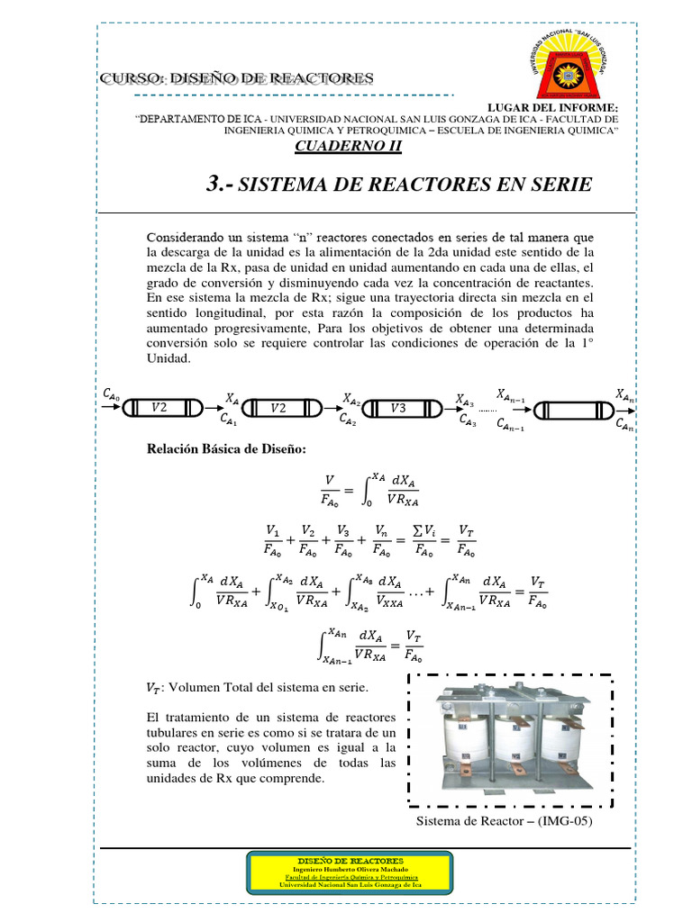 3.-Sistema de Reactores en Serie | PDF