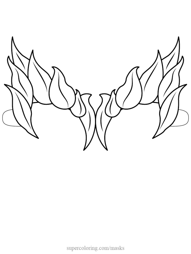 Poison Ivy Mask Outline Paper Craft | PDF