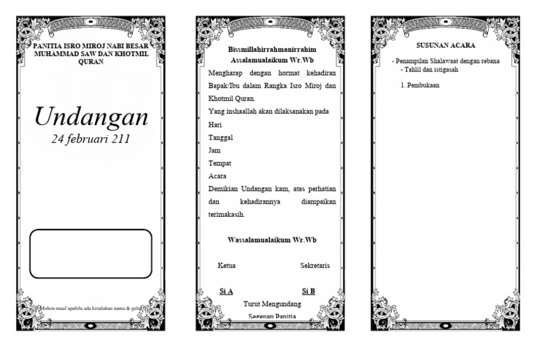Model Undangan Seri 3 Akad Nikah | PDF