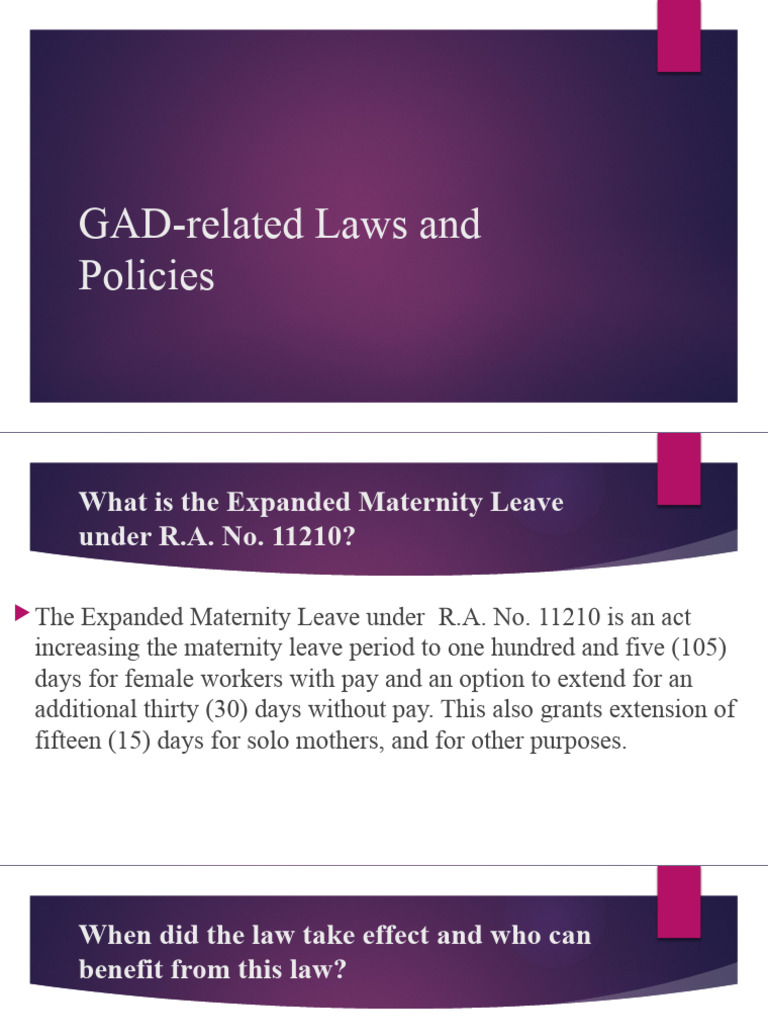 4 Expanded Maternity Leave Act, Safe Spaces Act | PDF | Law | Self ...