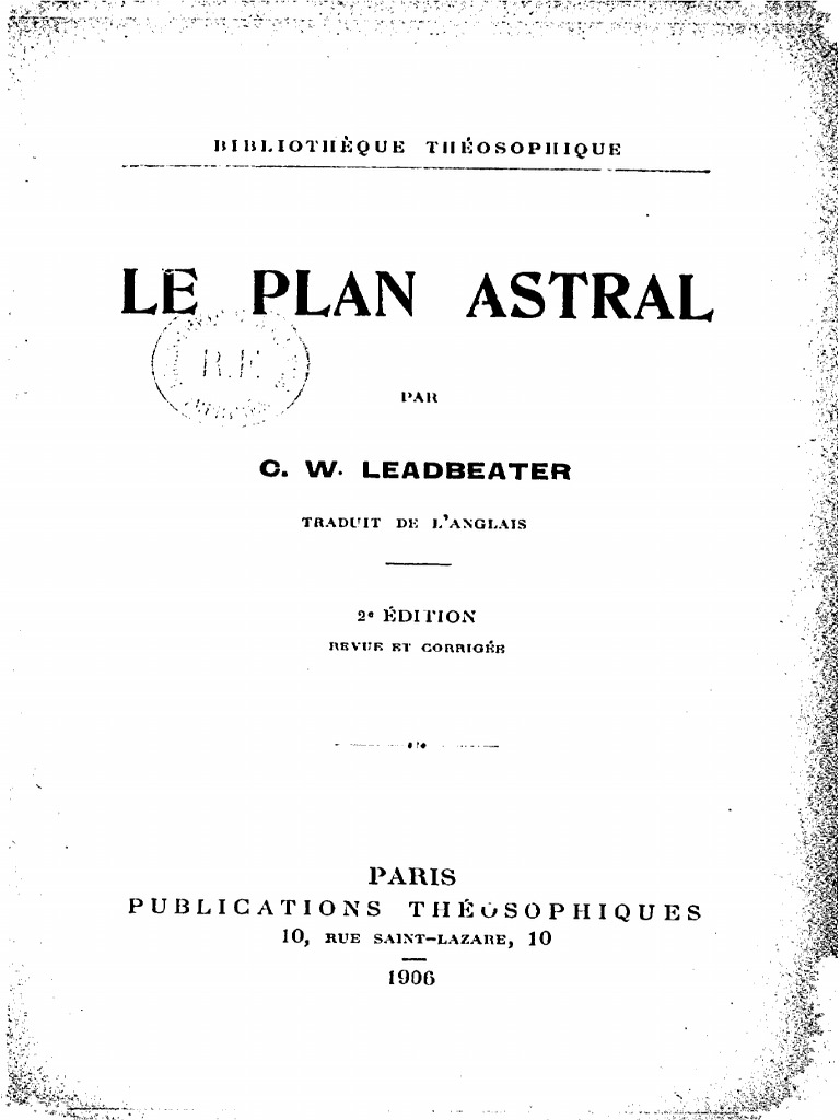Le Plan Astral CW Leadbeater | PDF