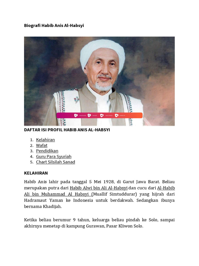 Biografi Habib Anis Al | PDF