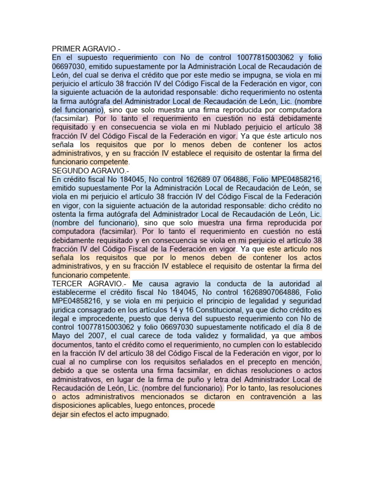 Agravios | PDF | Gobierno | Justicia
