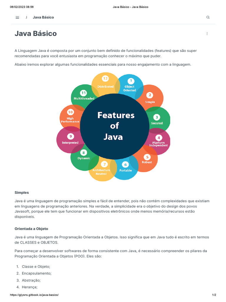 Apostila - Java Básico - (Curso DIO) | PDF