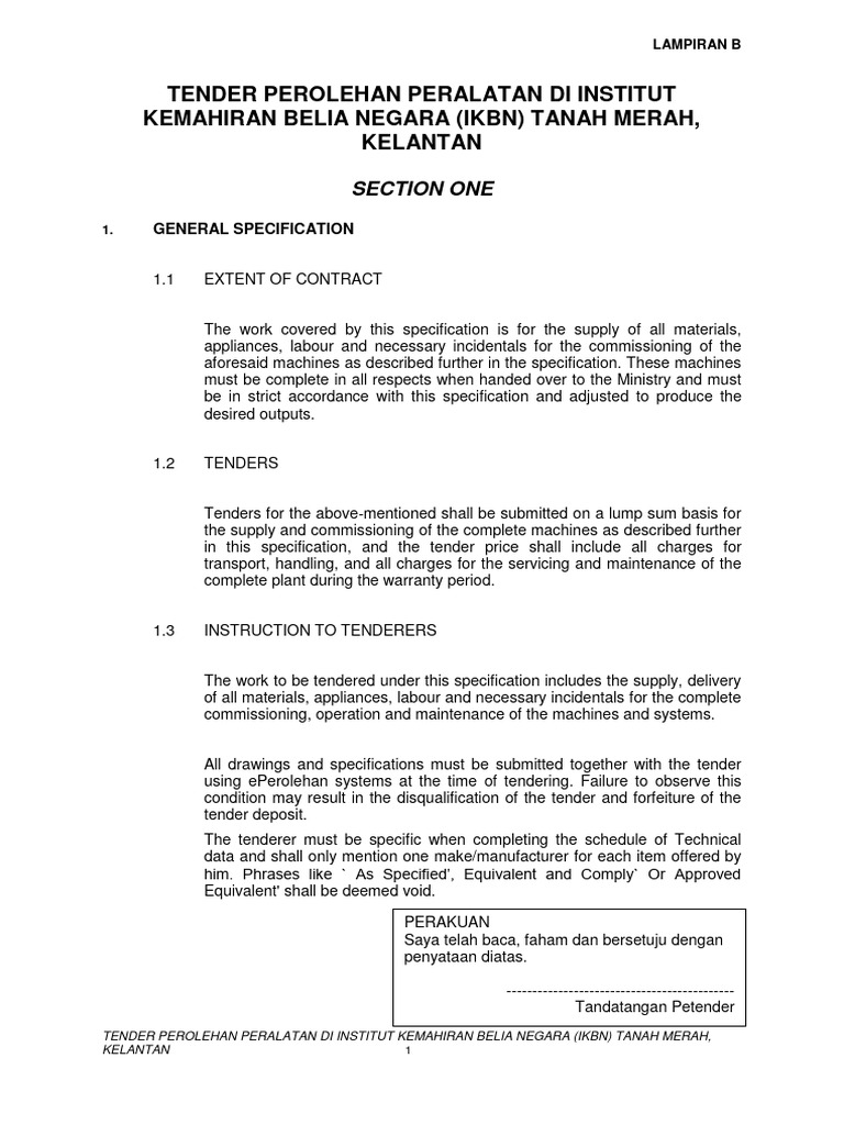Contoh SPESIFIKASI STANDARD PERALATAN | PDF | Specification (Technical Standard) | Employment