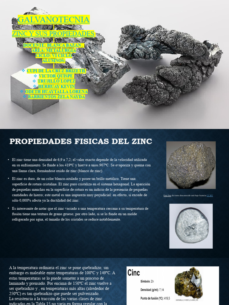 Exposicion Del Zinc | PDF
