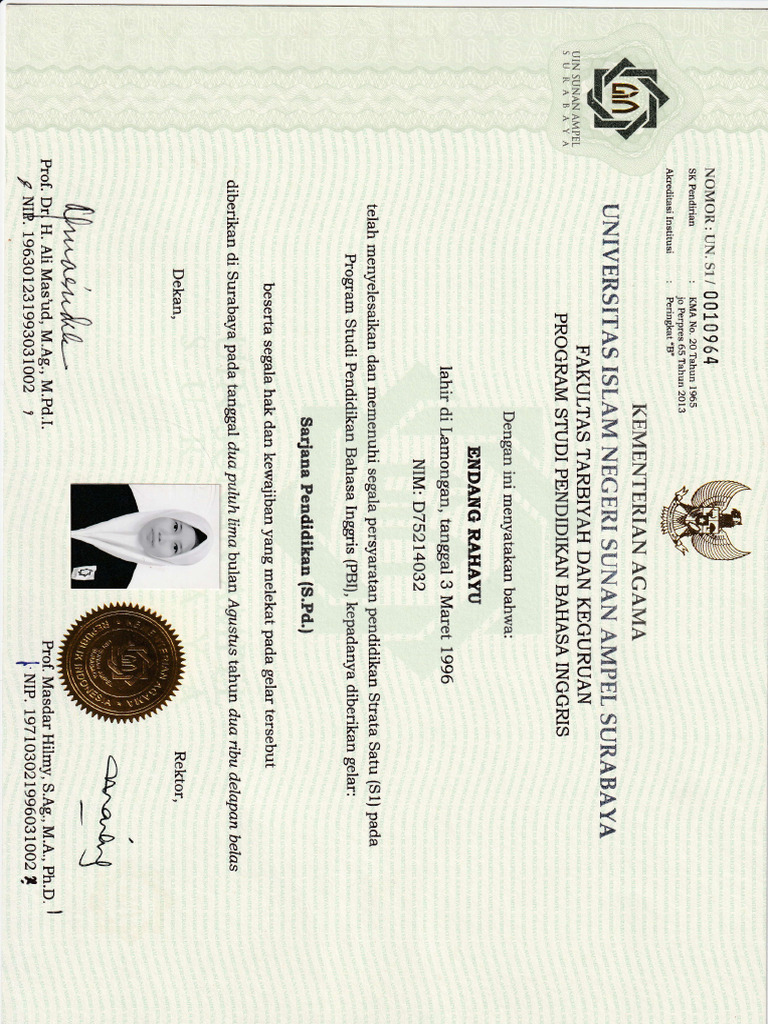 Ijazah S1 | PDF
