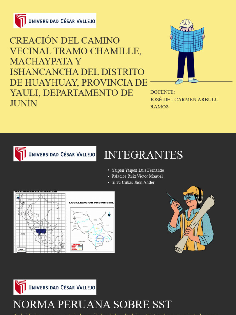 Ón Del Camino Vecinal Tramo Chamille, Machaypata y Ishancancha Del Distrito de Huayhuay ...