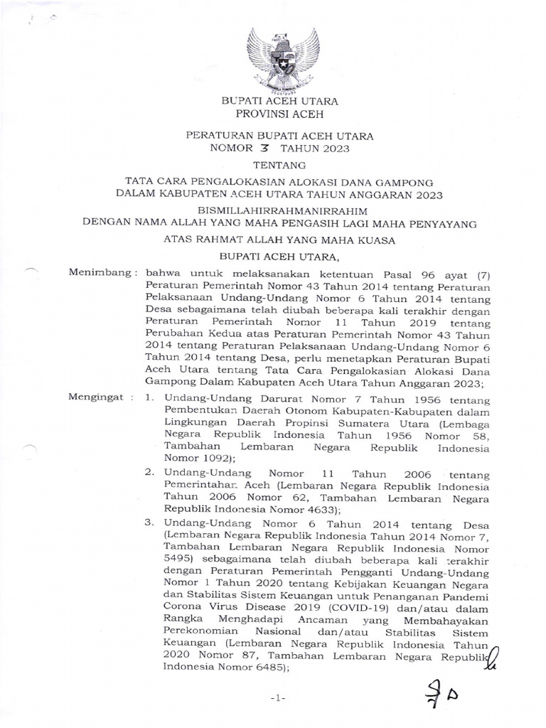 ADG_2023_02_Peraturan_Bupati_Nomor_3_Tahun_2023_001 | PDF