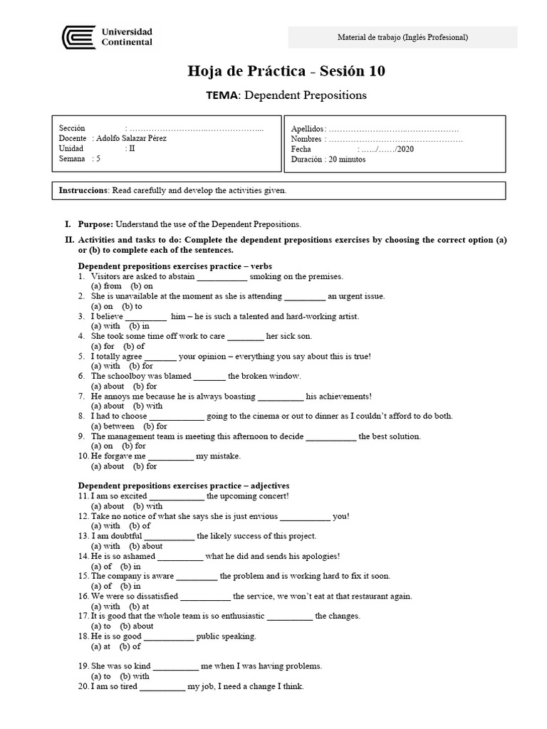 Hoja de Práctica - SEMANA 5 | PDF | Languages | Foreign Language Studies