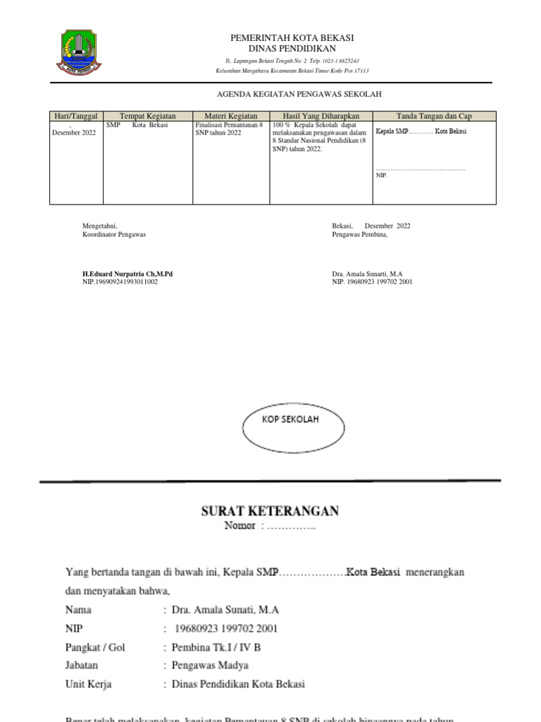 Desember ADMINISTRASI KEPENGAWASAN Pemantauan 8 SNP 22 | PDF