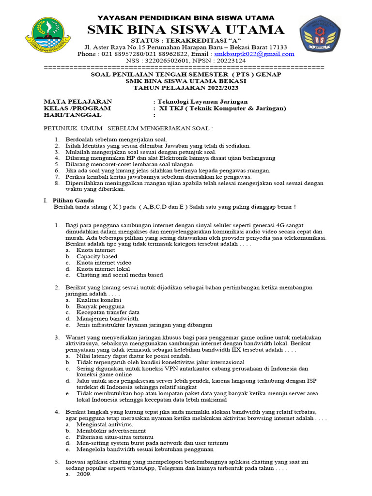 TLJ Xi TKJ - PTS 2023 | PDF