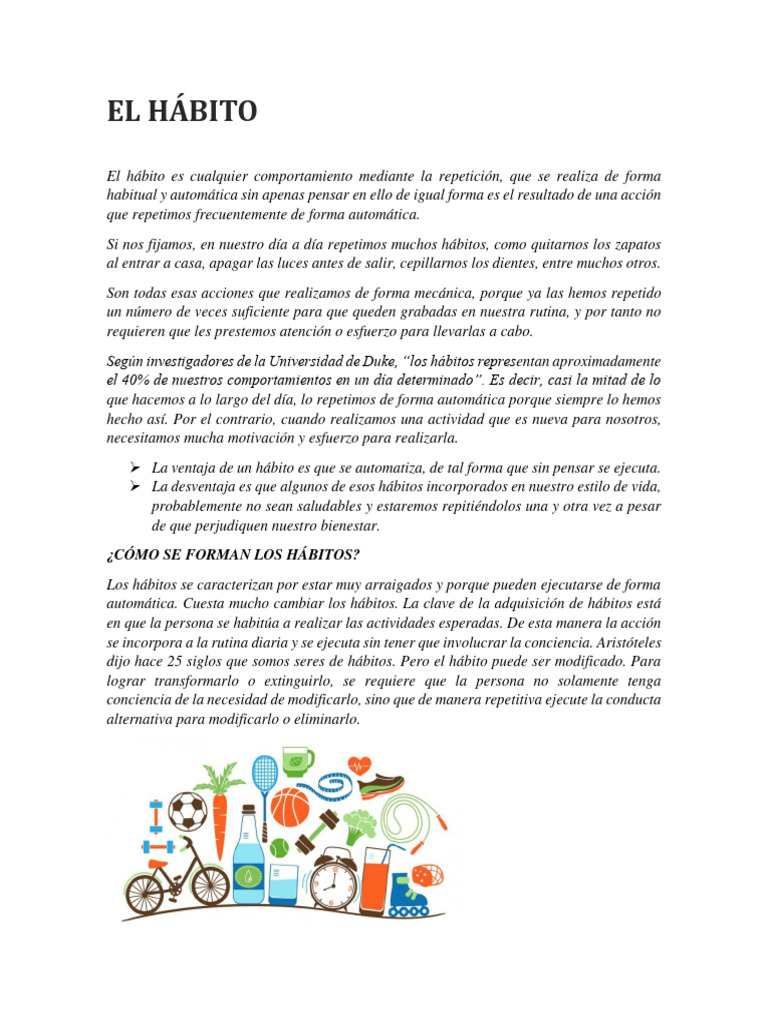 Qué Es El Hábito | PDF