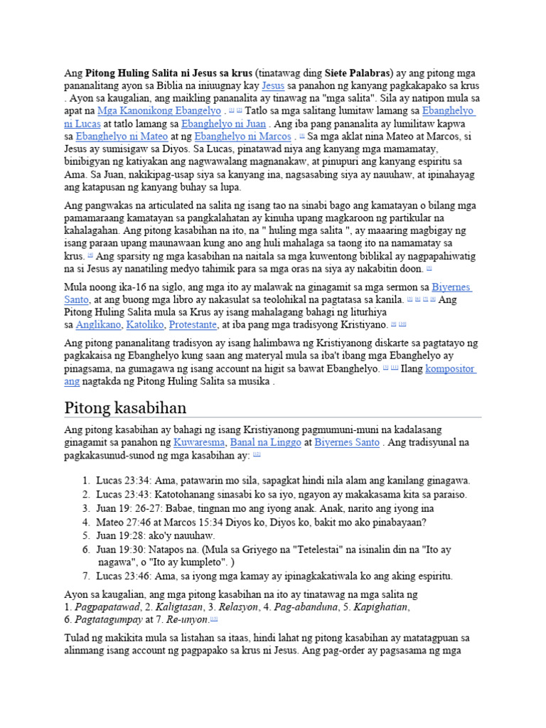 7 Last Words | PDF