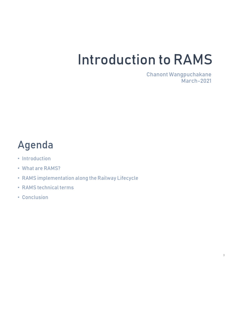 Railway RAMS for Engineers | PDF | Quality Assurance | Reliability Engineering