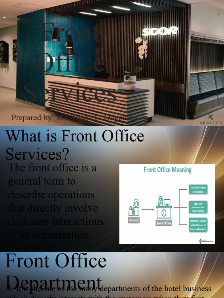 Front Office Services | PDF | Business | Service Industries