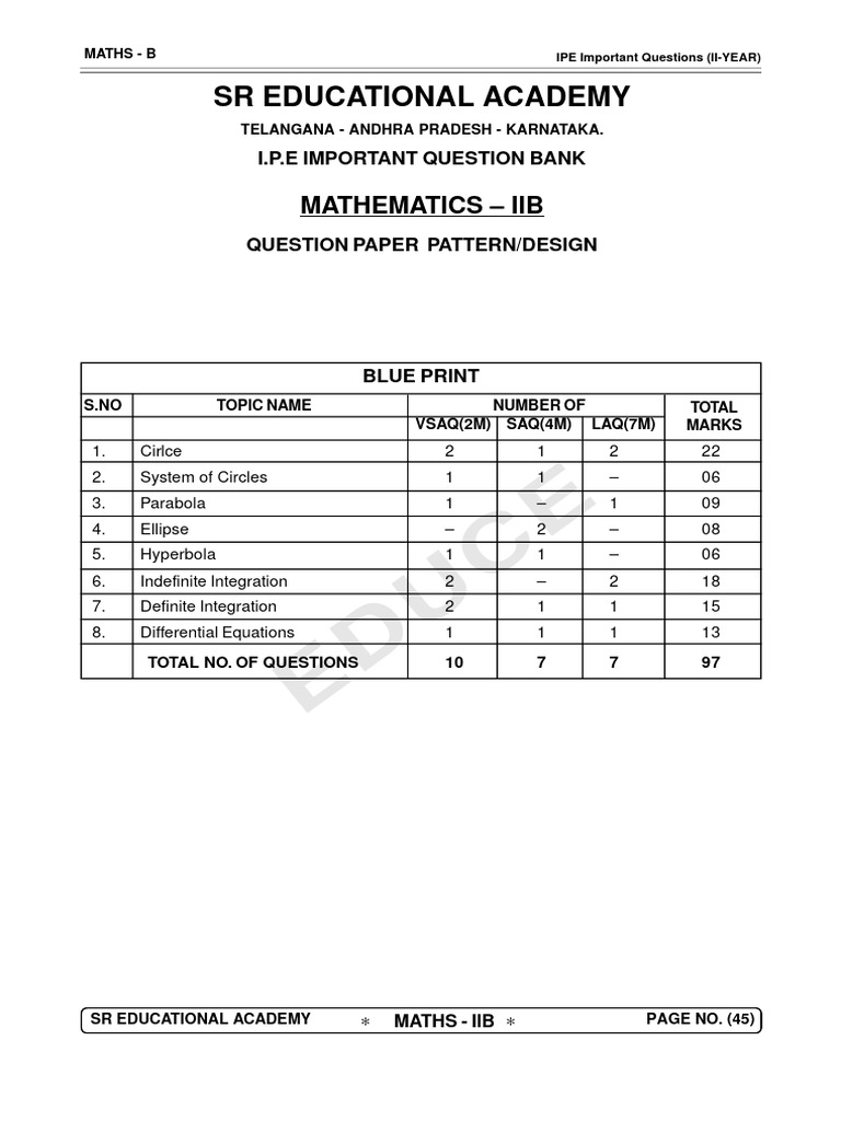 SR Maths-IIB (45-71) | PDF | Teaching Methods & Materials