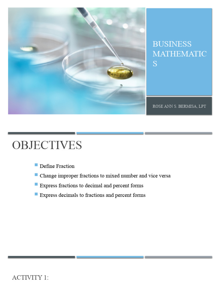 Business Math Week 1 | PDF