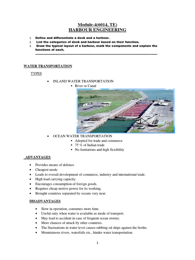 Dock and Harbour Engineering Overview | PDF | Home & Garden ...