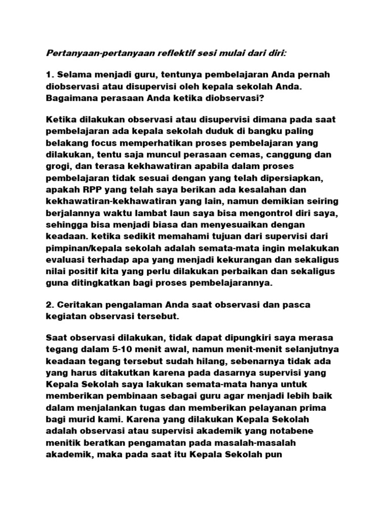 Pertanyaan - Mulai Dari Diri Coaching | PDF | Pengembangan Diri